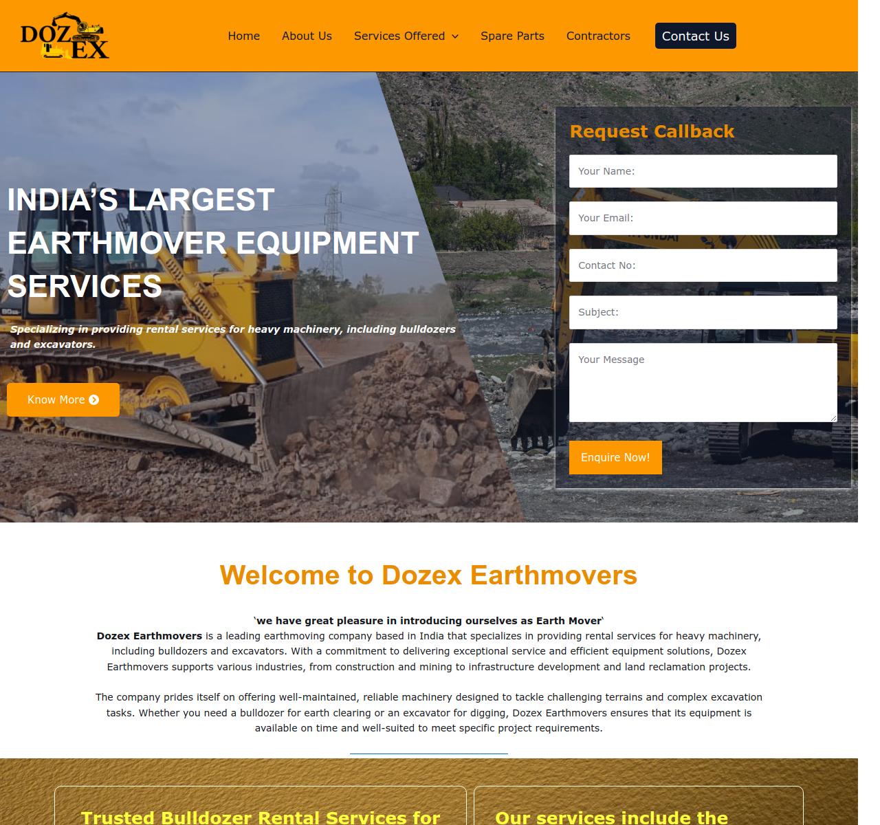 Dozex Earthmovers, India’s Largest Earthmoving Company